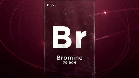 Bromine (Br) symbol chemical element of ... | Stock Video | Pond5