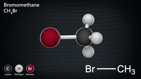 Bromomethane. CH3Br. Seamless loop. | Stock Video | Pond5