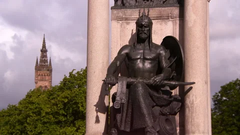 Bronze Statue of Barbarian Warrior Sitti... | Stock Video | Pond5