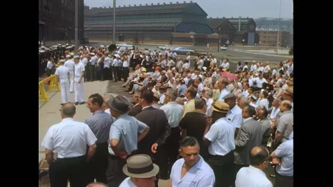 BROOKLYN - 1966 - A crew captures the cl... | Stock Video | Pond5