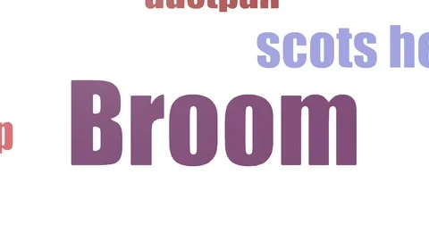 Broom Tagcloud Animated On White Backgro... | Stock Video | Pond5