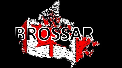 Brossard Canada coloring the map and fla... | Stock Video | Pond5