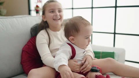 Brother and sister hugging each other si... | Stock Video | Pond5