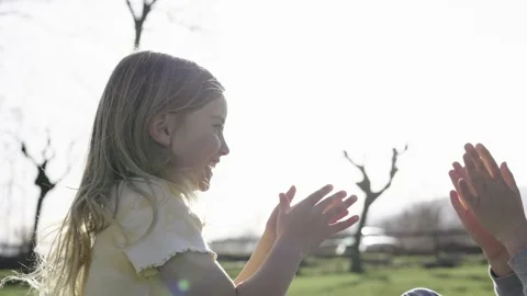 Brother and sister play fun clapping gam... | Stock Video | Pond5