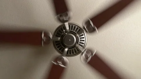 Brown Ceiling Fan Spinning In Living Roo... | Stock Video | Pond5