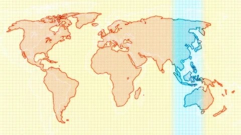 Brown color scanning earth map animation | Stock Video | Pond5