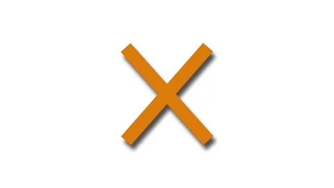 Brown color simple 3d X mark animation w... | Stock Video | Pond5