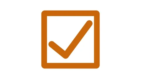 Brown color simple check mark box animat... | Stock Video | Pond5