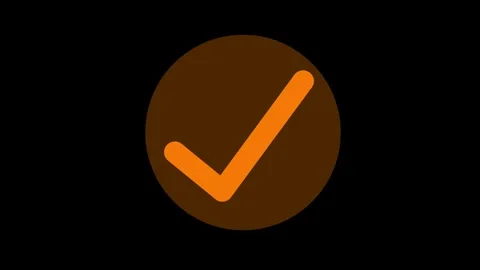 Brown color simple check mark circle fil... | Stock Video | Pond5