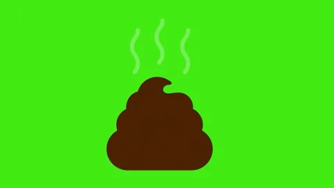 Brown Poop Turd Animation Alpha Matte. | Stock Video | Pond5