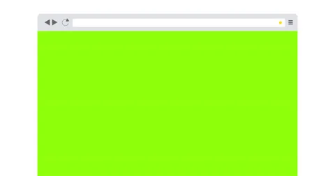 Browser Window With Blank Green Screen | Stock Video | Pond5