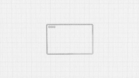 Browser window icon with color drawing e... | Stock Video | Pond5