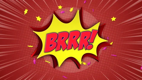 BRRR Comic Text Animation, with Alpha Ma... | Stock Video | Pond5