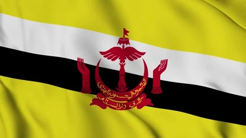 Brunei Waving Flag Realistic Animation V... | Stock Video | Pond5
