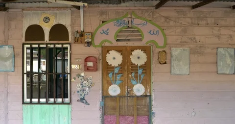 Bruneian house exterior, traditional des... | Stock Video | Pond5