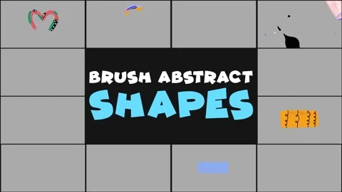 After Effects: Brush Abstract Shapes | After Effects #253840960