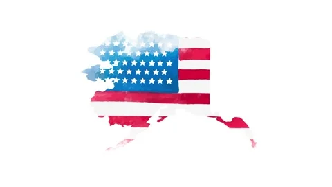 Brush animated map showing the state of ... | Stock Video | Pond5