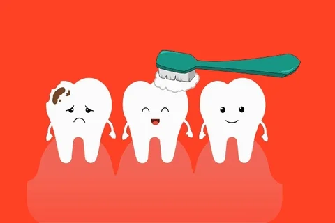 Brushing Dirty Teeth - Dental Care - Vec... | Stock Video | Pond5