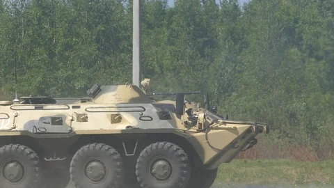 BTR-fighting machine 2018 and | Stock Video | Pond5