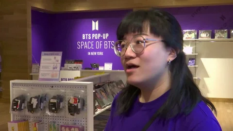 BTS pop-up store opens in New York | Stock Video | Pond5