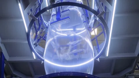 Bubble cage of blown plastic film extrus... | Stock Video | Pond5