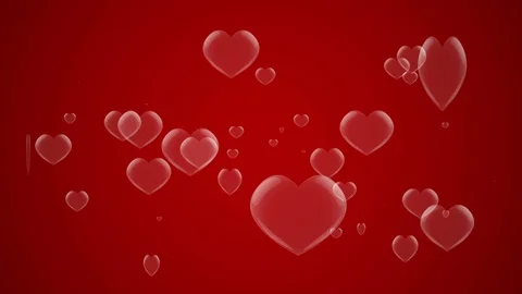 Bubble heart shape popping on red backgr... | Stock Video | Pond5