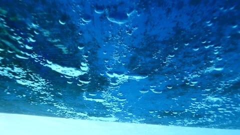 bubbles underwater sliding and going pla... | Stock Video | Pond5