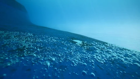 bubbles underwater sliding and going pla... | Stock Video | Pond5