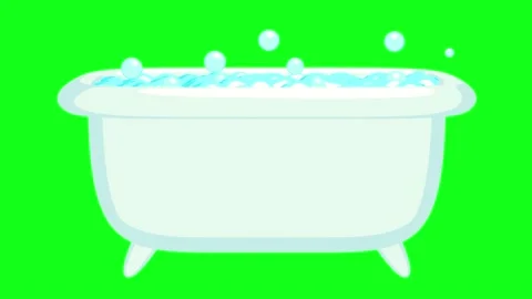 Bubbling Bath On Green Screen Matte Back... | Stock Video | Pond5