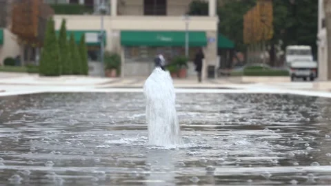 Bubbling refreshing fountain in pool in ... | Stock Video | Pond5