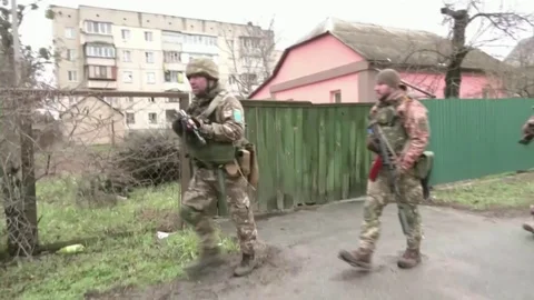 'Bucha massacre is the most outrageous a... | Stock Video | Pond5