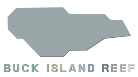 Buck Island Reef map with paper regions.... | Stock Video | Pond5
