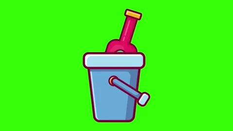 bucket of beer animation on green screen... | Stock Video | Pond5