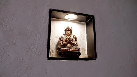Buddha Statue Illuminated by a Spotlight... | Stock Video | Pond5