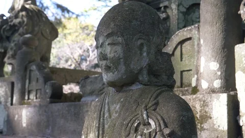 Buddhist Monk Statues Kitain Temple Kawa... | Stock Video | Pond5