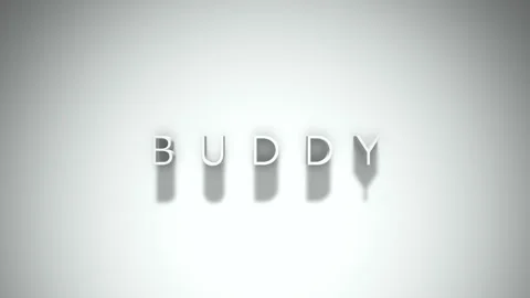 Buddy 3D title animation text with shado... | Stock Video | Pond5
