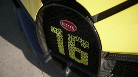 Bugatti chiron carbon fibre front grill.... | Stock Video | Pond5