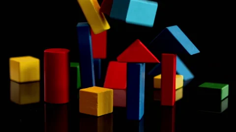 Building Blocks Falling Stock Video Footage | Royalty Free Building ...