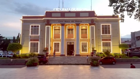 the building of the city Hall in Davao C... | Stock Video | Pond5