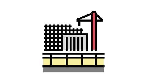 Building Construction Animation Stock Video Footage | Royalty Free ...