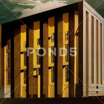 Building of the International Court of Human Rights Illustration #219997668