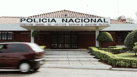 Building of the Paraguayan National Poli... | Stock Video | Pond5