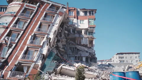 Buildings that collapsed, overturned, co... | Stock Video | Pond5