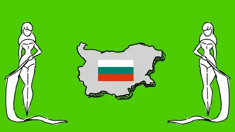 Bulgaria - Hand-Drawn Animation - women ... | Stock Video | Pond5