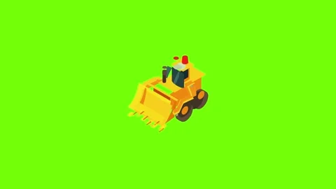 Cartoon Bulldozer Stock Footage ~ Royalty Free Stock Videos | Pond5