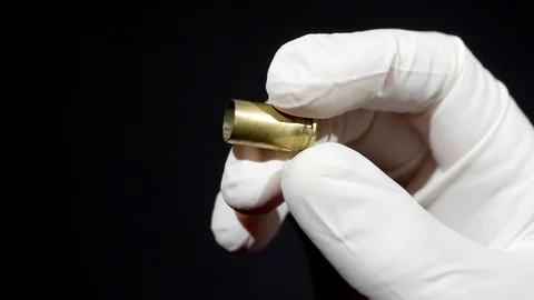Bullet Casing Crime Scene Evidence, Fore... | Stock Video | Pond5