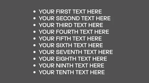Bullet Point Checklist Overlay MOGRT ~ After Effects #136462973