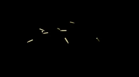 Bullet Shells Falling Stock Footage ~ Royalty Free Stock Videos | Pond5