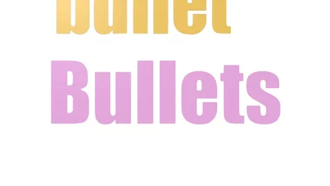 Bullets Animated Word Cloud Isolated On ... | Stock Video | Pond5