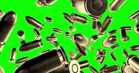 bullets falling. Animation gun weapon ar... | Stock Video | Pond5